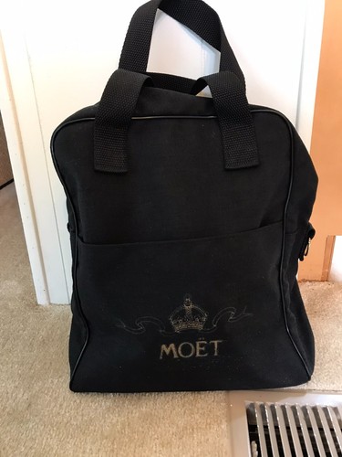 GENUINE BLACK CANVAS MOET CHAMPAGNE CARRYING CASE SOLID BOTTOM. | eBay