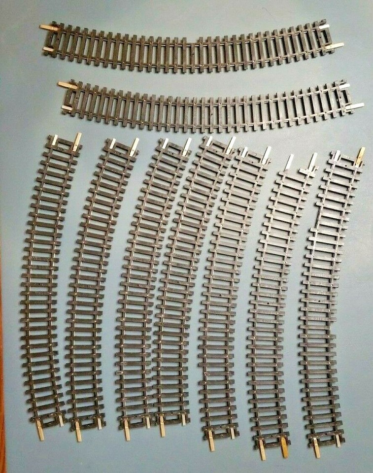 Vintage TYCO 18 Inch Radius Curved Snap Track Nickle HO Scale USED RARE ...