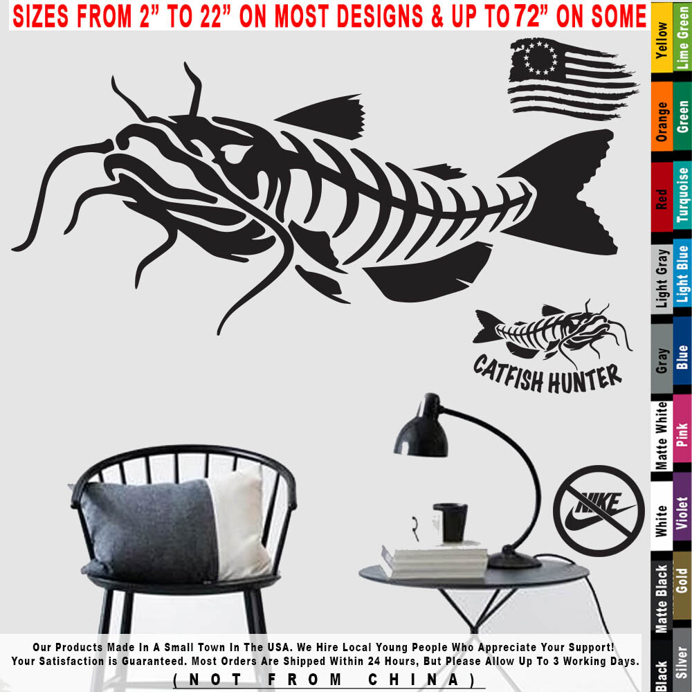 Catfish Skeleton Tattoo