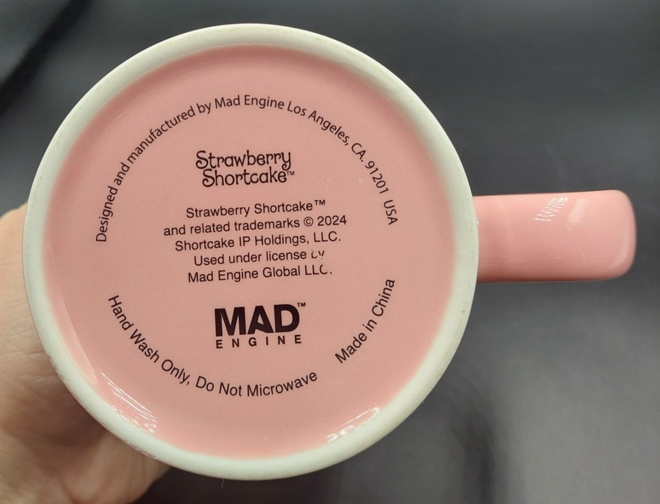 Strawberry Shortcake Kitty Custard Retro Pink Mug Cup Mad Engine 2024 ...