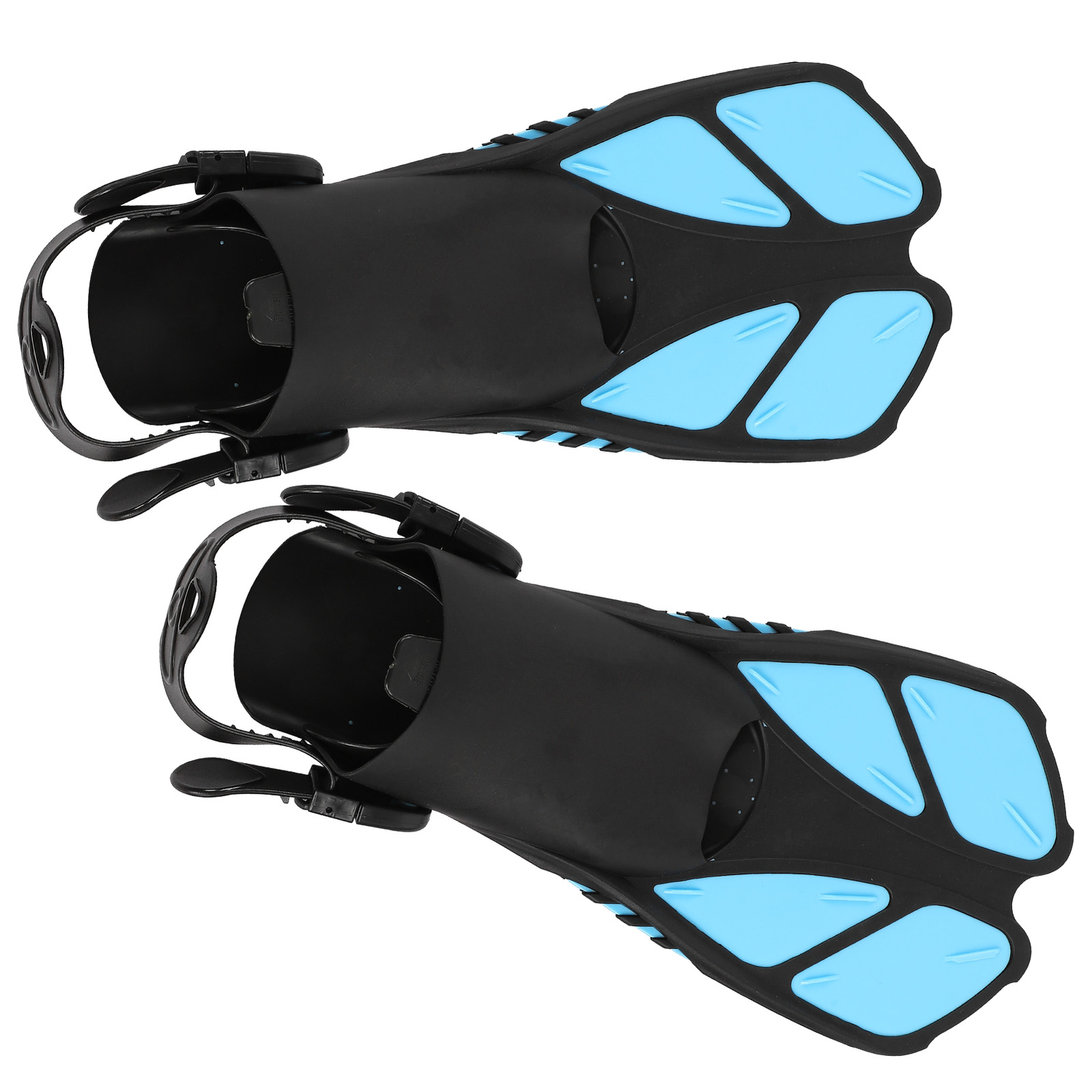 1 Pair Adjustable Diving Fins Soft TPR Open Heel Long Swimming Flippers ...