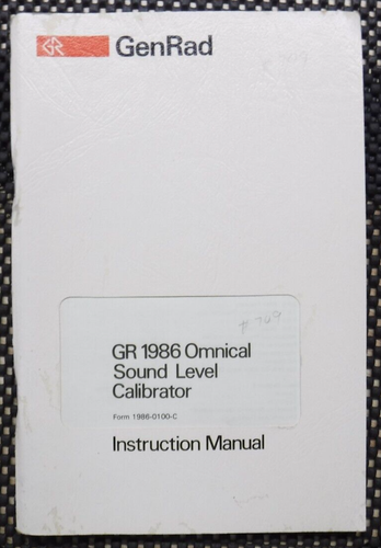 GenRad GR 1986 Omnical Sound Level Calibrator | eBay