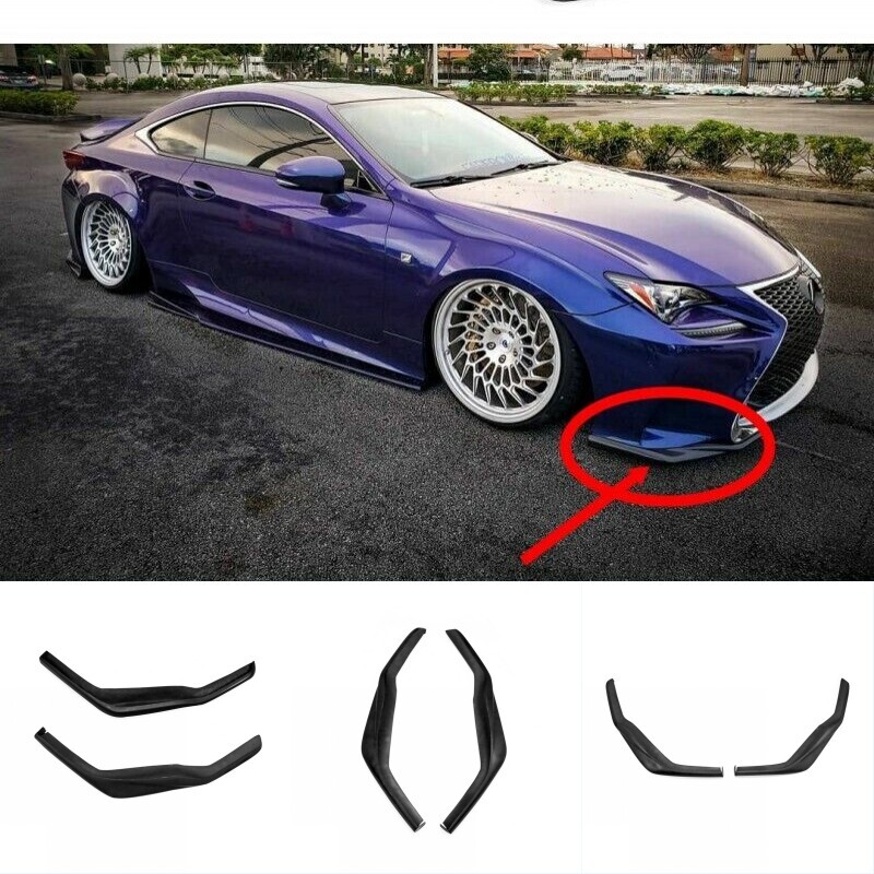 For Lexus 15-16 RC200T RC350 F-Sport Front Bumper Lip kit Splitter FRP ...
