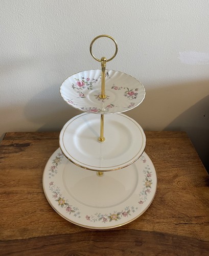 Beautiful floral afternoon tea / 3 tier cake stand | eBay UK