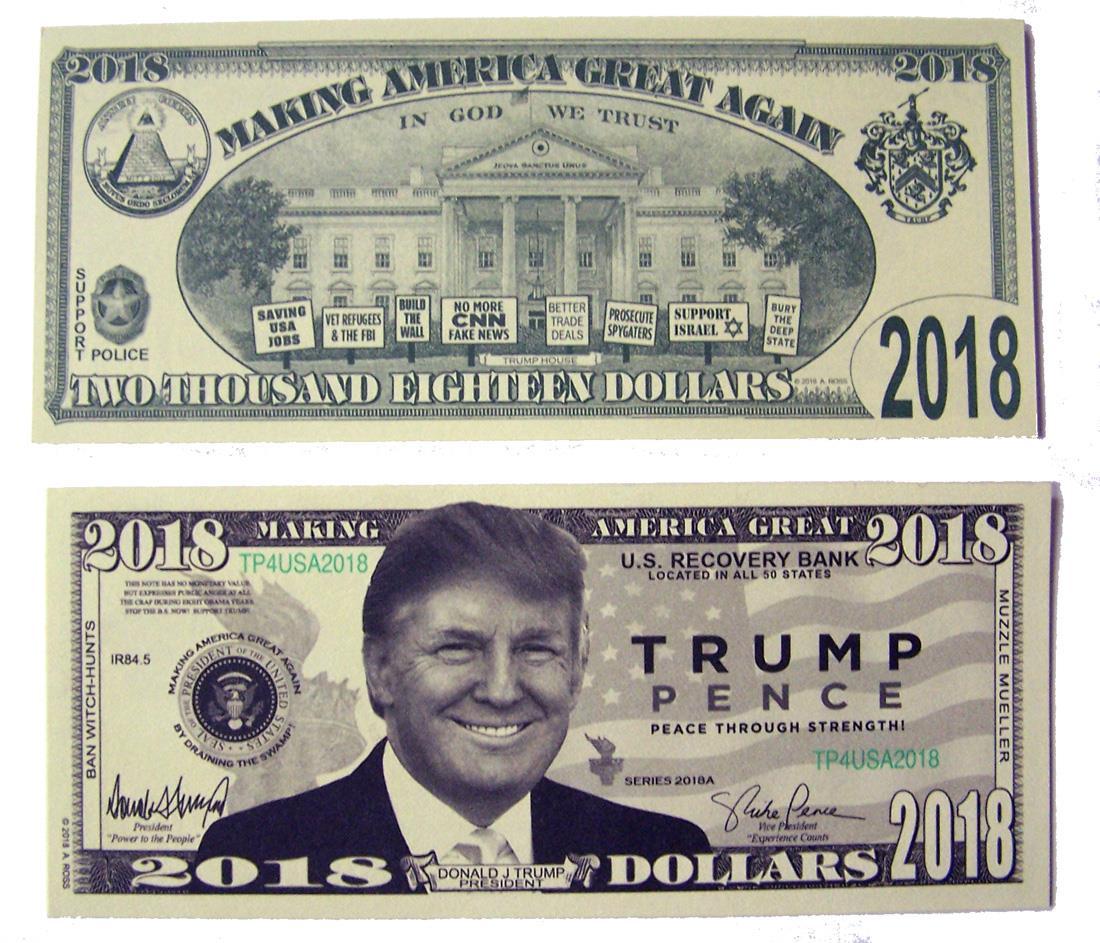 100 bills OF FAKE TRICK DONALD TRUMP / PENCE DOLLAR BILL play money ...