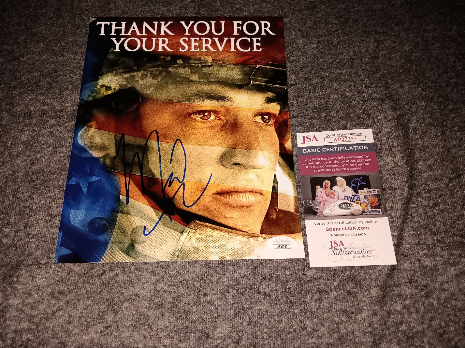 Miles Teller Signed 8x10 Jsa Thank You For Your Service Adam Schumann ...