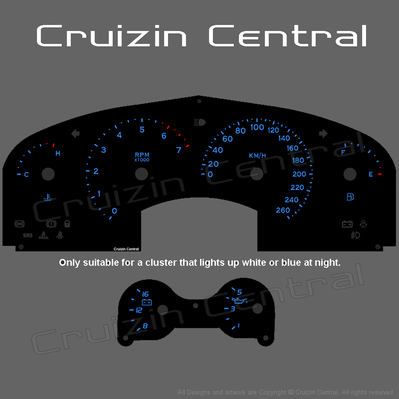 Plastic COLOUR DIALS for Holden Commodore VY VZ HSV binnacle gauge ...