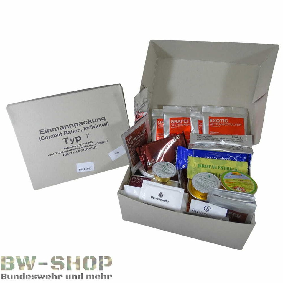 ORIGINAL BUNDESWEHR EPA BW EINMANNPACKUNG ESSEN RATION OUTDOOR MENÜ ...