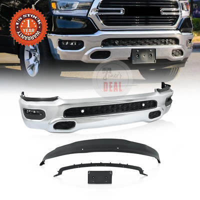Fit RAM 1500 2019-2024 Front Bumper Steel Cover Face Body Set ...