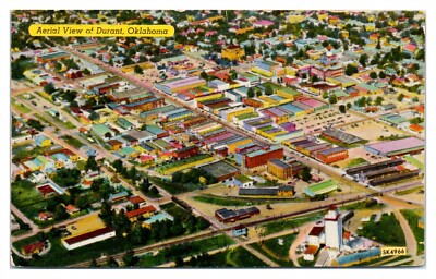 Aerial View of Durant, OK Postcard *6S(2)27 | eBay