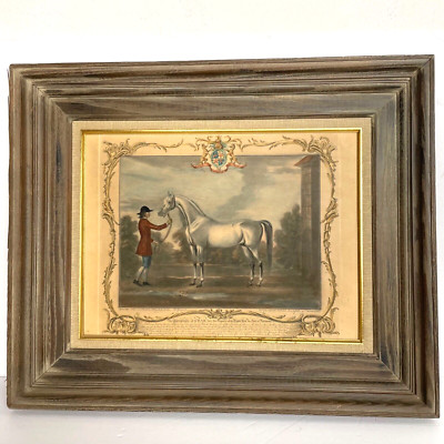 1755 Hand Colored Engraved Mezzotint Portraiture Horse Crab Richard ...