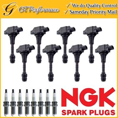 Quality Ignition Coil & NGK Spark Plug 8PCS for Armada Pathfinder Titan ...
