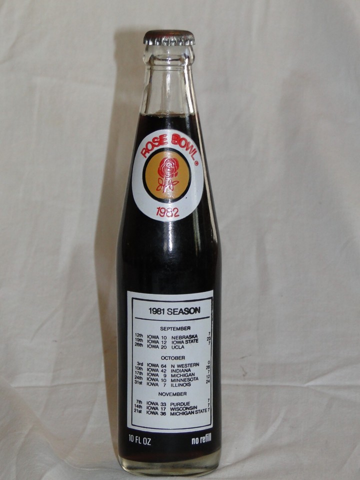 1981 Coca-Cola IOWA HAWKEYES Big 10 Champs Unopened 10oz Soda Bottle | eBay
