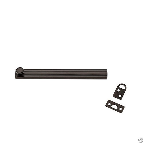 12 inch Oil Rubbed Bronze SURFACE BOLT Door Slide Bolt SOLID BRASS SB12-613 10B | eBay
