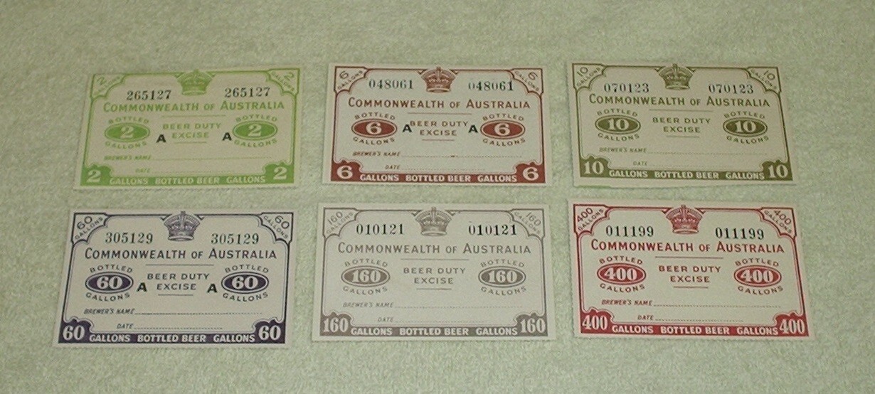 Commonwealth of Australia Beer Duty Excise WW2 Facsimile | eBay