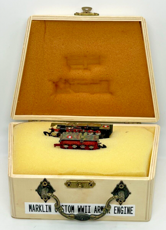 Z Scale Marklin Custom Painted WW2 Armor Engine And Tender Custom Wood ...