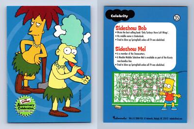 Sideshow Bob & Sideshow Mel #35 The Simpsons 10th Anniversary 2000 Inkworks Card | eBay