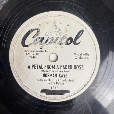 10" 78 RPM-Norman Kaye-Blue Velvet/A Petal From a Faded Rose/Capitol ...