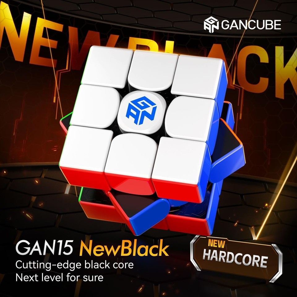 GAN15 New Black Speed Cube 3x3 Magnetic Speedcube Cube Smooth and ...