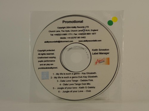 KAY ELIZABETH MY LIFE IS SUCH A GAME (H1) 6 Track Promo CD Single ...