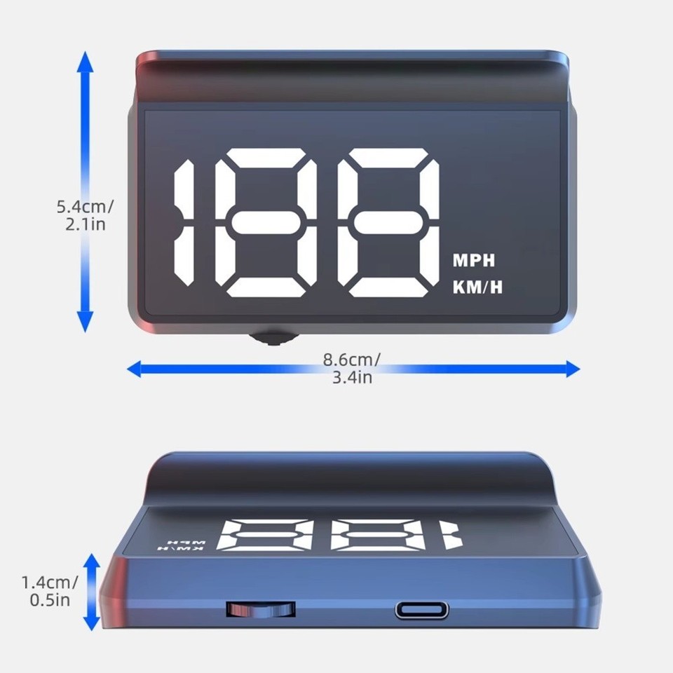 GPS Digital HUD Head Up Display Speedometer with Light Sensor for ...