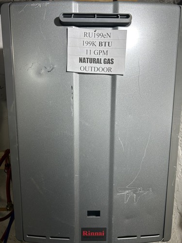 Rinnai RU199eN Outdoor N.G. Tankless Water Heater 11GPM 199K BTU ...