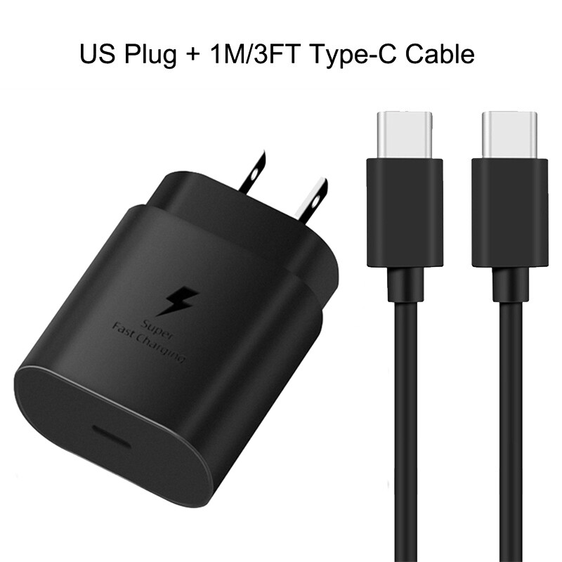 PD 25W Fast Wall Charger Type C Power Adapter For Samsung A34 A14 A52 ...