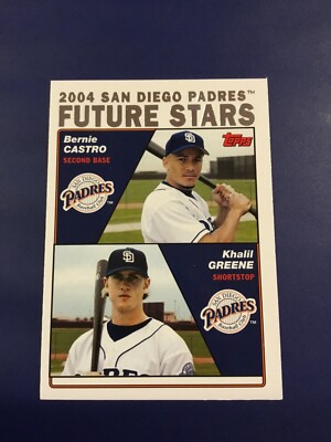2004 Topps # 327 KHALIL GREENE & BERNIE CASTRO ROOKIE Prospects San ...