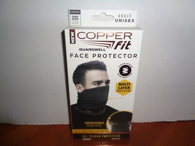 Copper Fit Guardwell Face Protector Mask Gaiter Adult Charcoal/Black ...