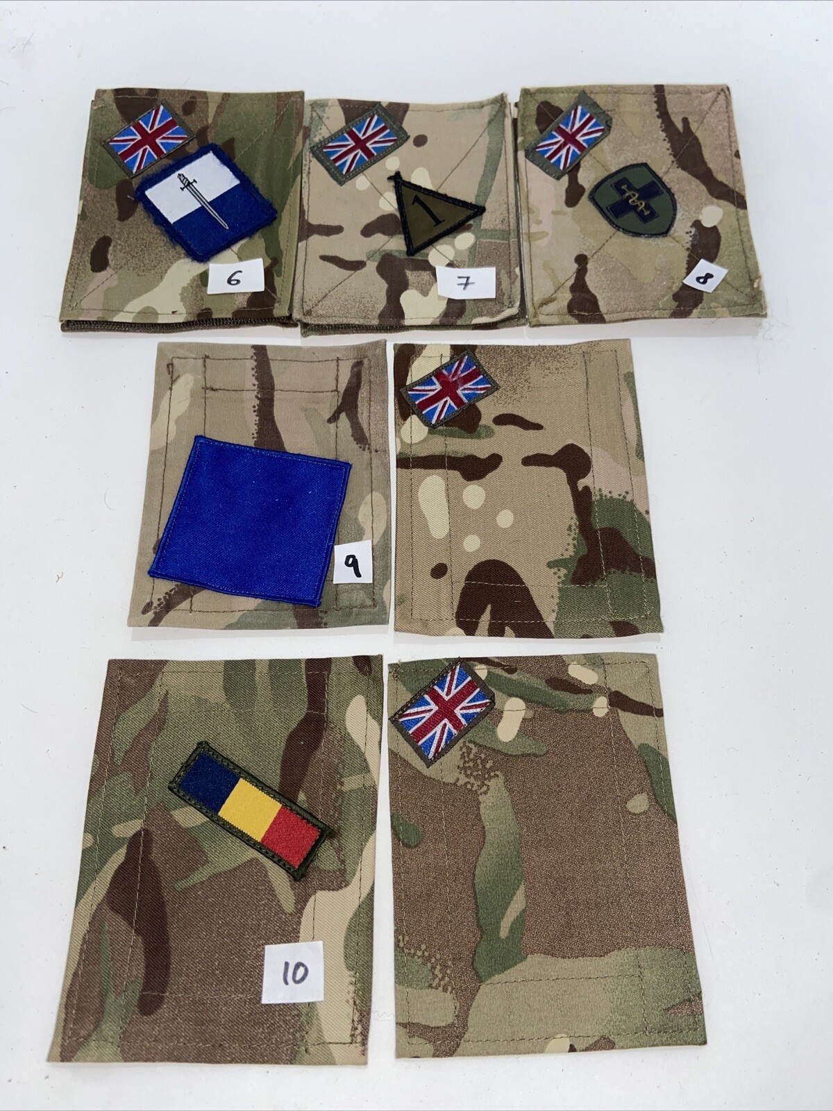 X2 MTP British Army Issued Blank Blanking Patches UBACS/PCS Regiment ...