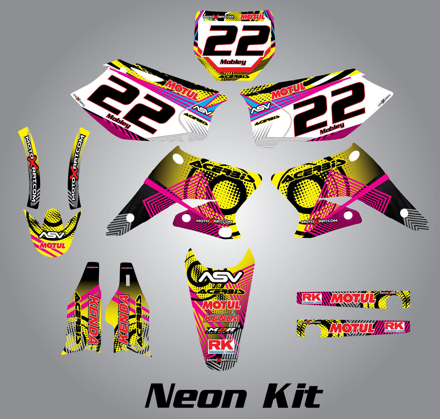 Full Custom Graphic Kit Suzuki RMZ 250 - 2004 - 2006 stickers / decals ...