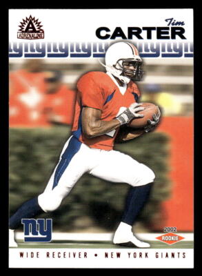 2002 Pacific Adrenaline Tim Carter #182 New York Giants Football Card ...