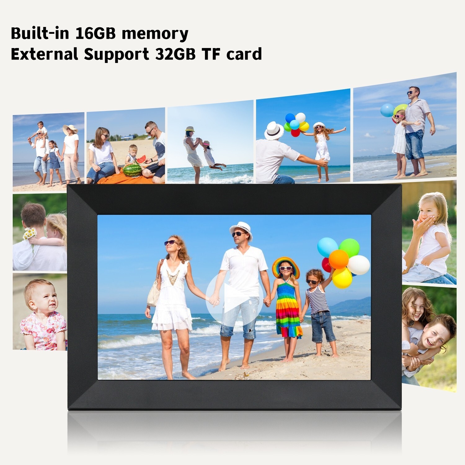 10 Inch Digital Photo Frame Electric Picture Frame WiFi IPS Touch ...