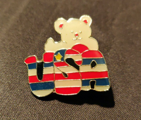 Hat Pin Animal Teddy Bear USA NEW Lapel Pin Push Pin | eBay