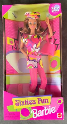 1997 Mattel Sixties Fun Barbie Doll Red Hair #17693 NIB New | eBay