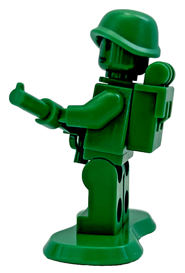LEGO TOY STORY ARMY MAN Minifigure Rifle Backpack Stand Green Toy ...