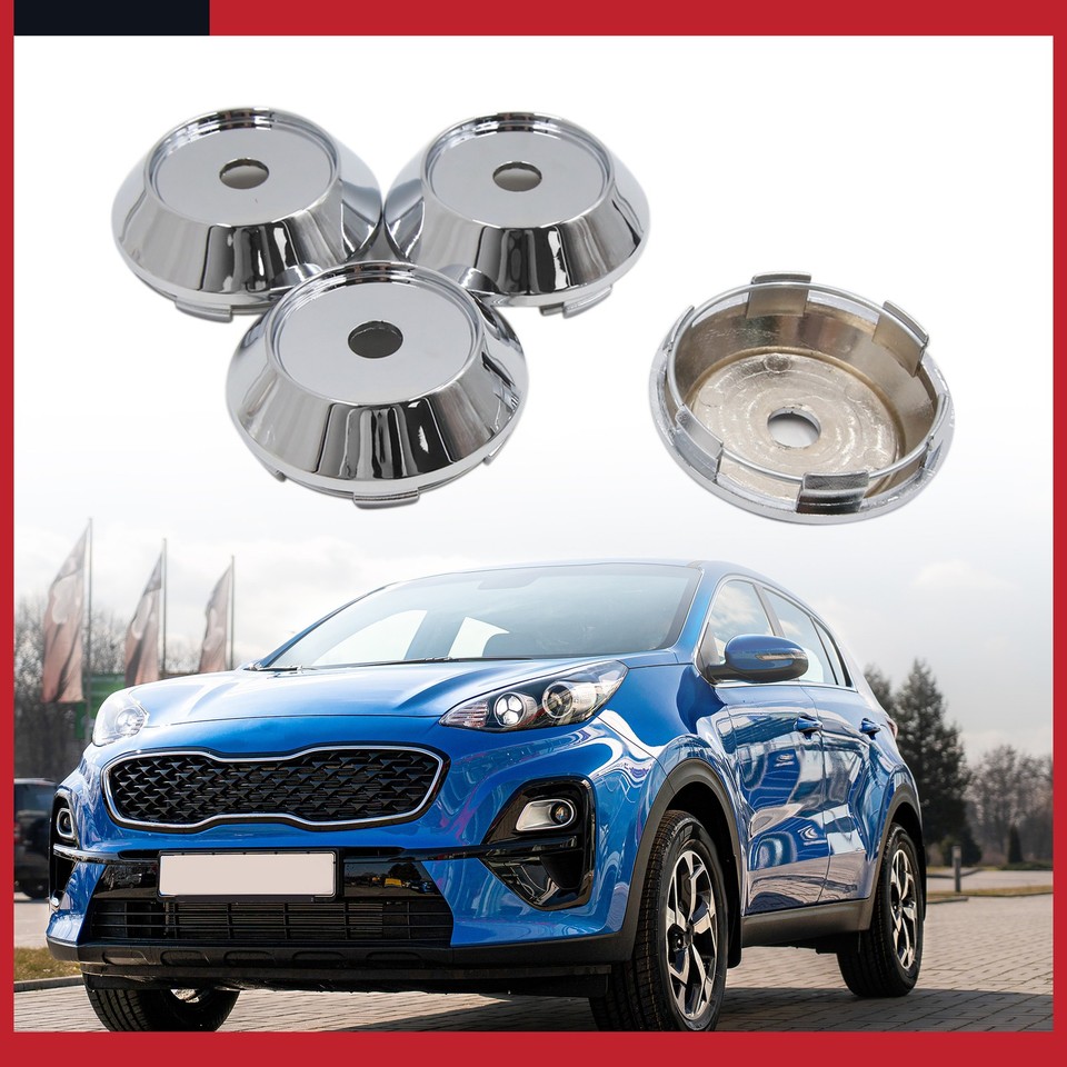 Universal Silver Tone 68mm 6 Lugs Car Wheel Rims Center Cap Hub Cover ...