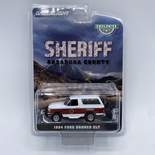 1994 Ford Bronco XLT Sheriff Absaroka Greenlight Police 1:64 Exclusive ...