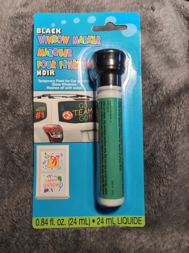 Black Window Marker .84 fl. oz. Temporary Paint Removable with Water ...