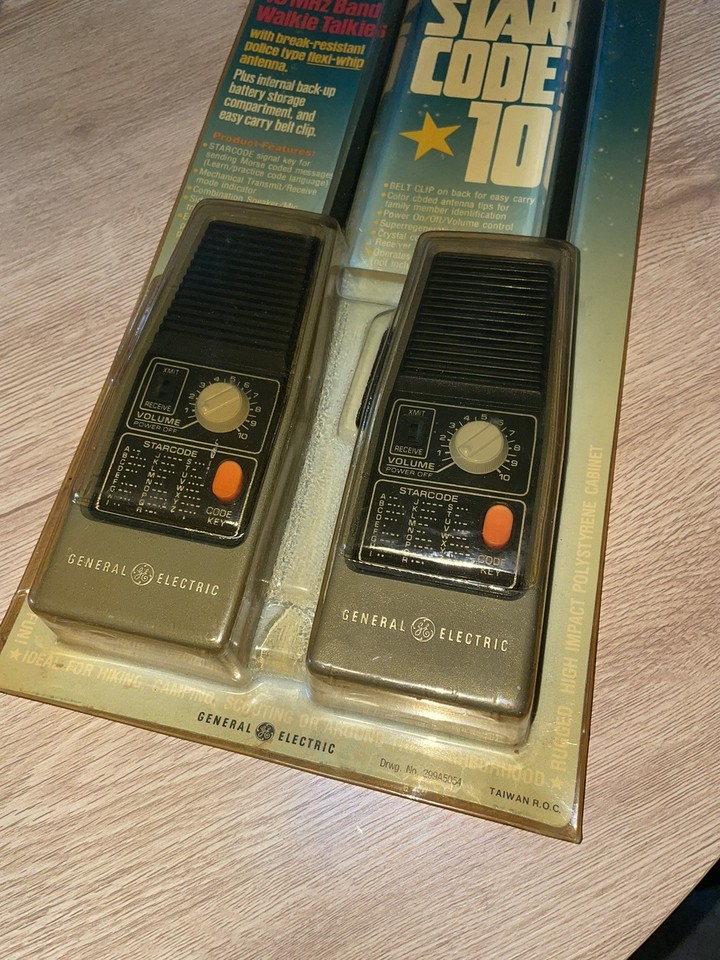 NOS Vintage General Electric Star Code 10 Walkie Talkies/ 3-5955 Set 49 ...