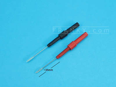 Test Probes with flexible and Sharp 1mm Stainless Steel Tip (1 Pair Red ...