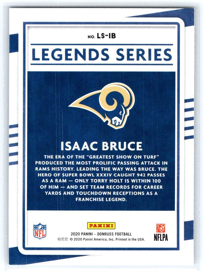 Isaac Bruce 2020 Donruss #LS-IB Legends Series | eBay