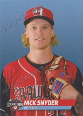 2019 Hickory Crawdads Nick Snyder RC Rookie Texas Rangers | eBay