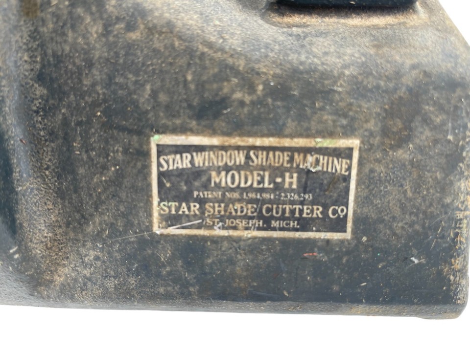 Vtg Antique Hand Cranked Star Co Window Shade Machine Model H Blinds ...