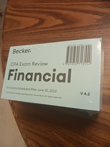 Becker CPA Exam Review Financial Version 4.2 Flash Cards New Sealed ...