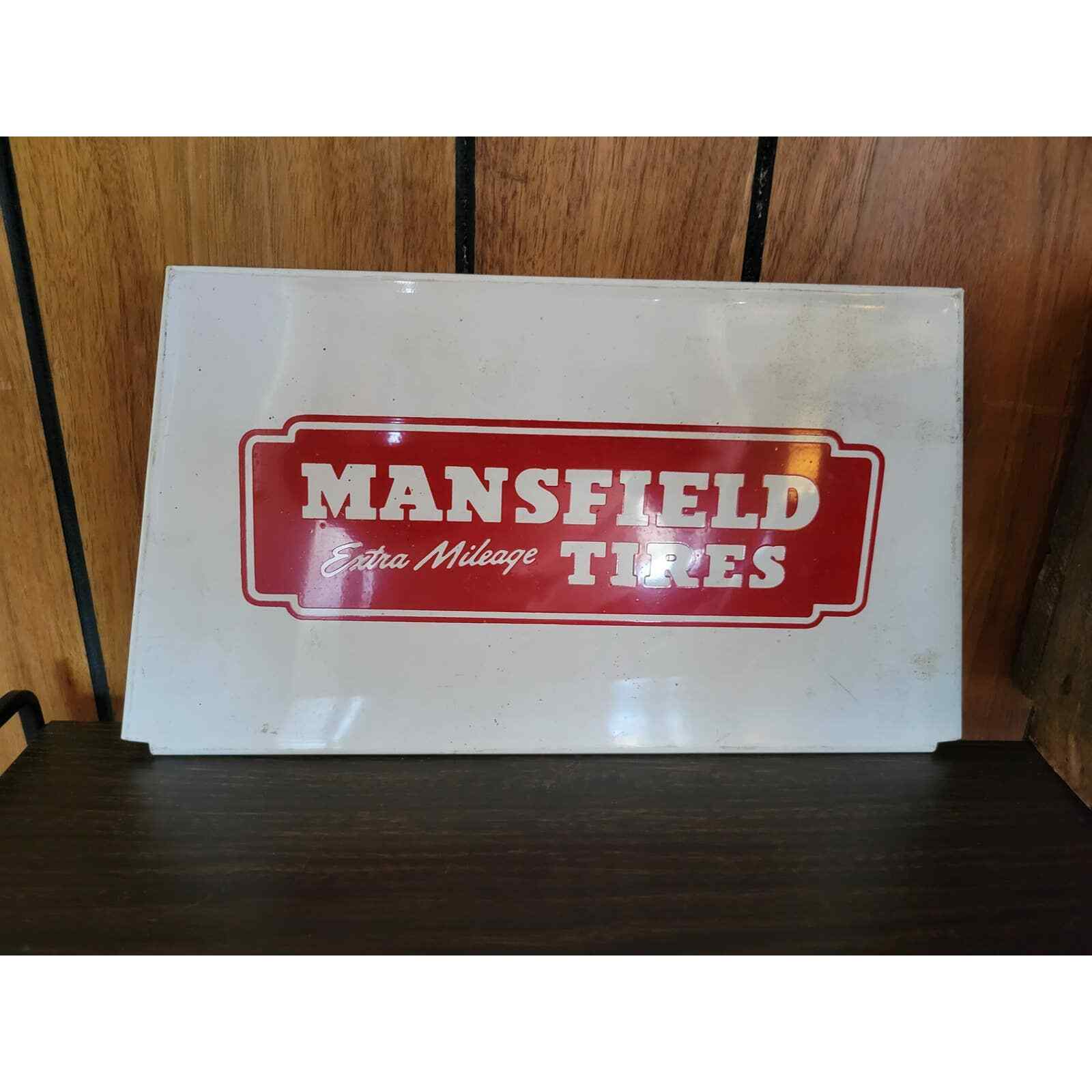 Vintage Mansfield Extra Milage Tires - Gas Station Metal Display Sign ...