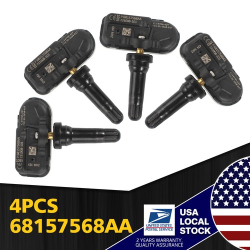 Set of 4 68249197AA TPMS Tire Pressure Sensor For 14-18 Dodge Ram 1500 ...