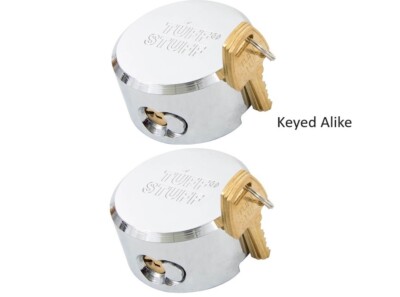 Tuff Stuff Hidden Shackle Lock "Hockey Puck" padlock 2-Padlocks Keyed ...