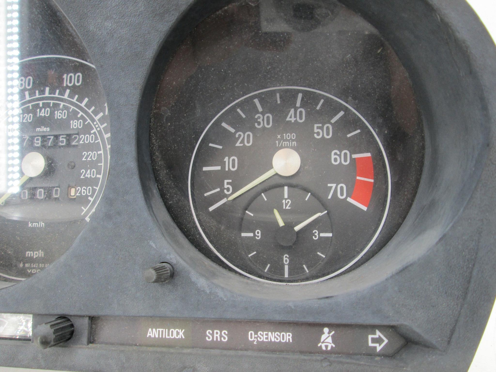 Mercedes R107 W107 560SL 86-89 Instrument Cluster Speedometer ...