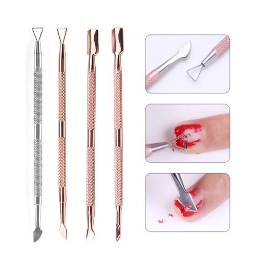 Tool Cuticle Pusher Triangle Rod UV Gel Clean Stick Nail Polish Remover ...